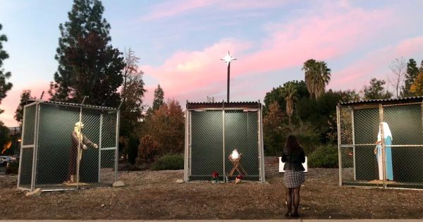 'You've got to call out evil,' says pastor of church with Nativity ...